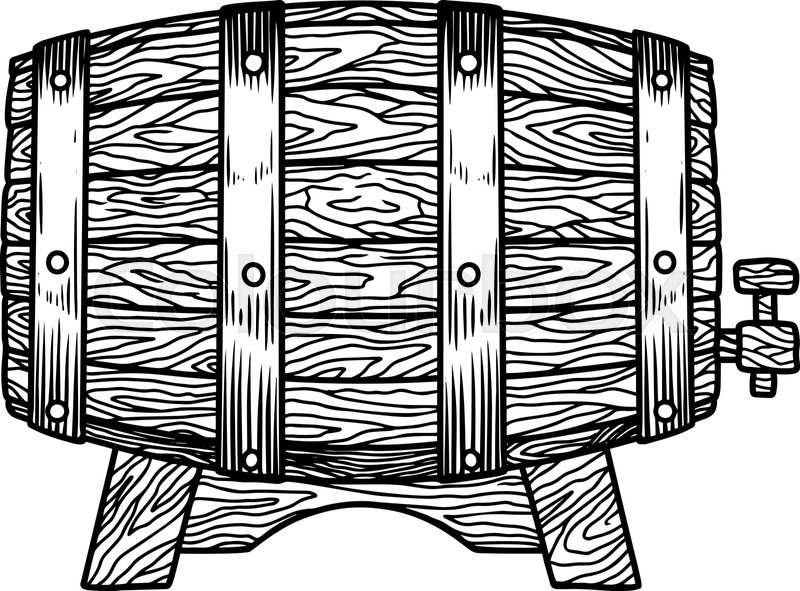Whiskey Barrel Drawing