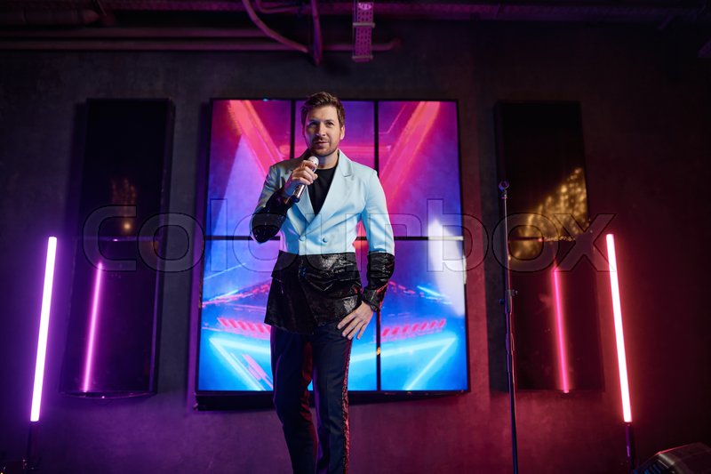 Male Singer On Stage