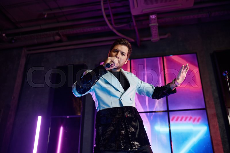 Male Singer On Stage