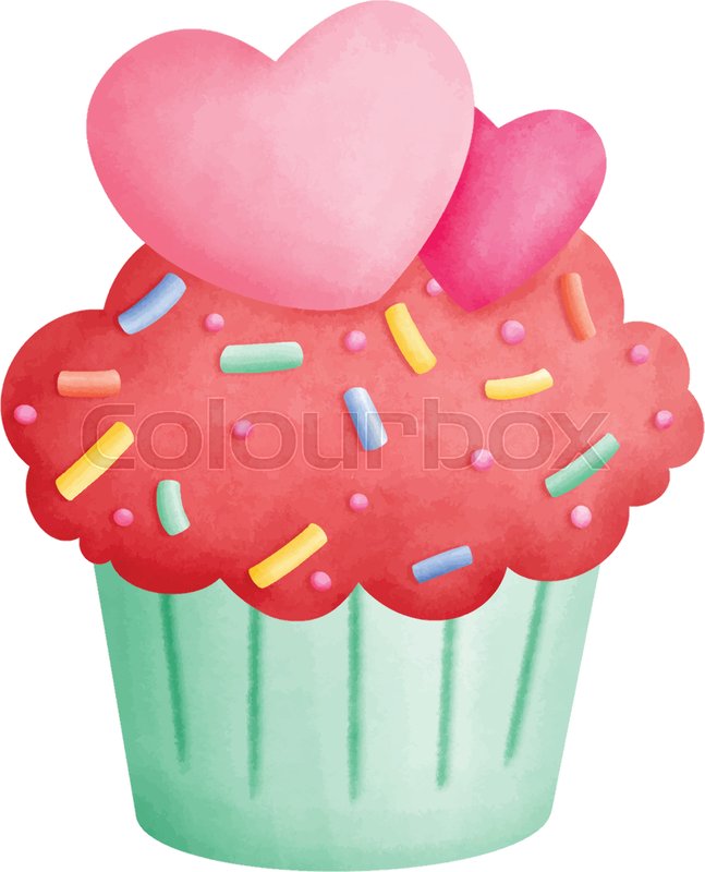 Heart Cupcake Clipart