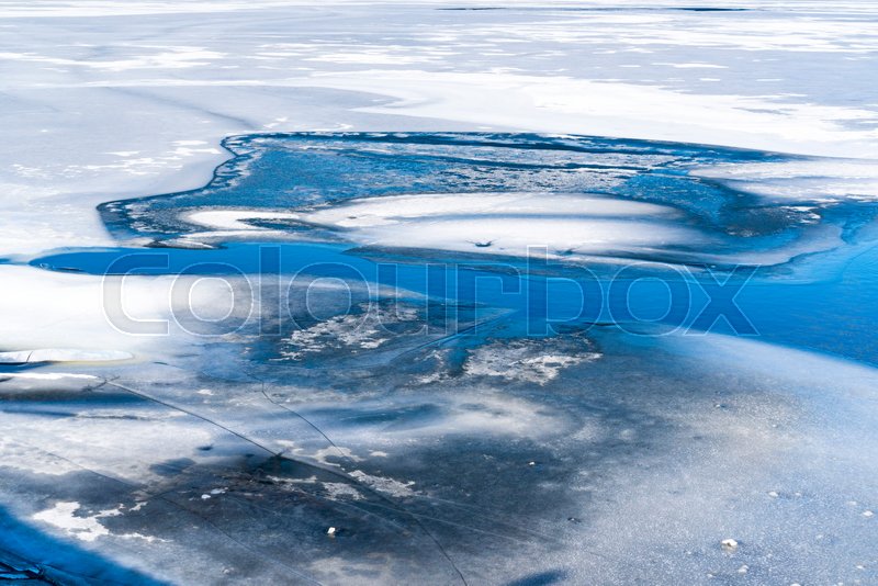 Cracked Frozen Lake