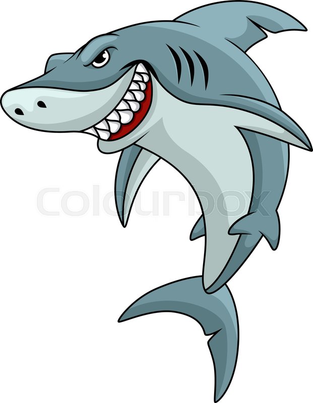 Mean Cartoon Shark