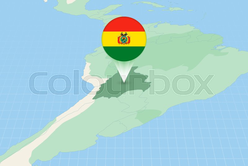 Bolivia Flag Map