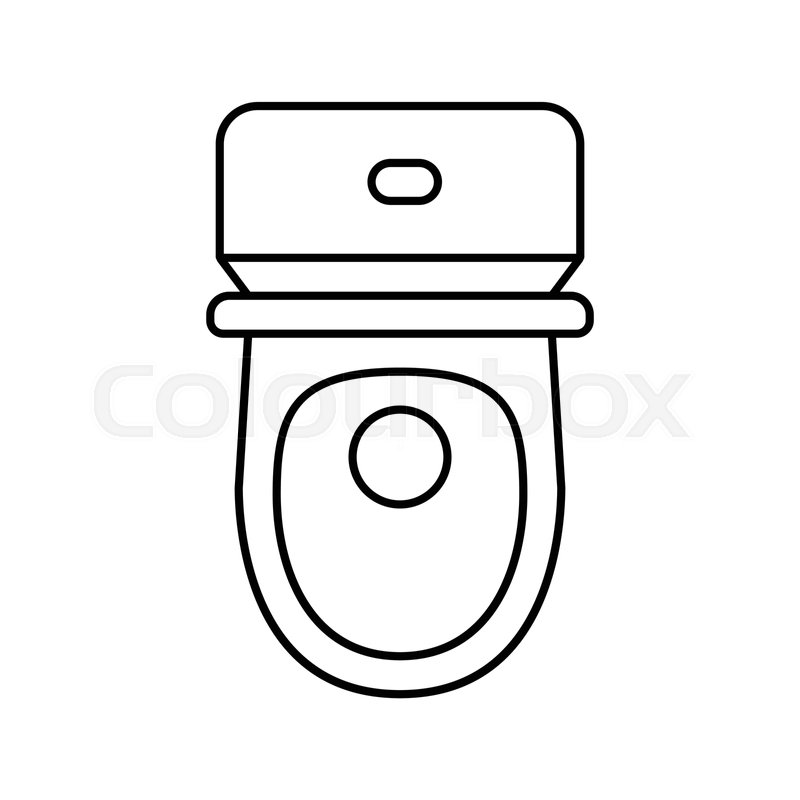 Toilet Outline Blueprint