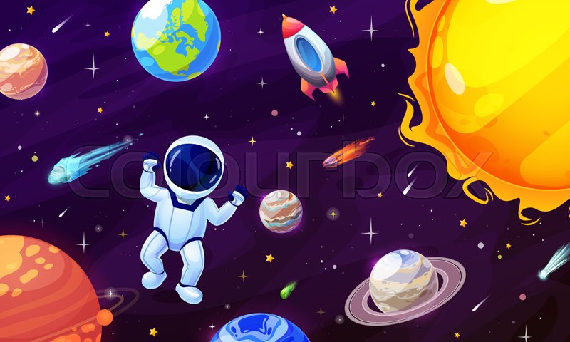 Cartoon Space Planets