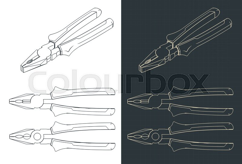 Combination Pliers Drawing