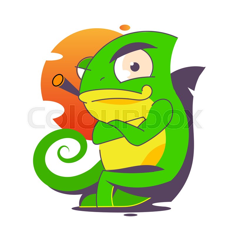 Green Lizard Cartoon
