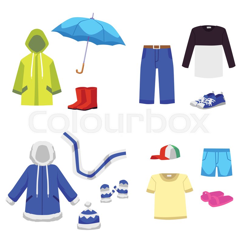Rainy Season Clothes Clipart Store