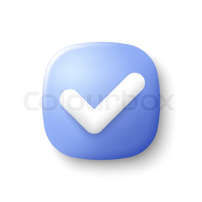 3d Check Box Icon