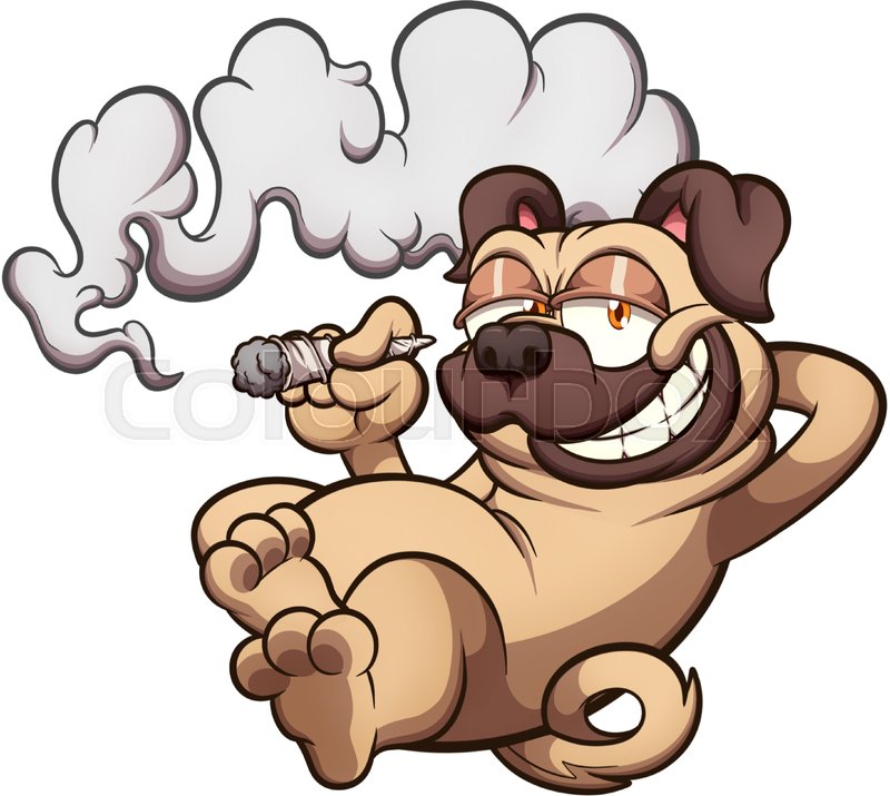 Dog Smoking Joint
