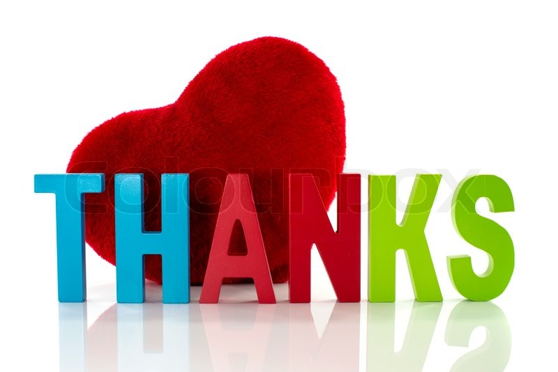 Tak med røde hjerte | Stock foto | Colourbox