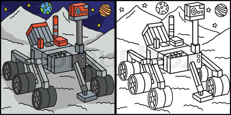 Draw Mars Rover Curiosity