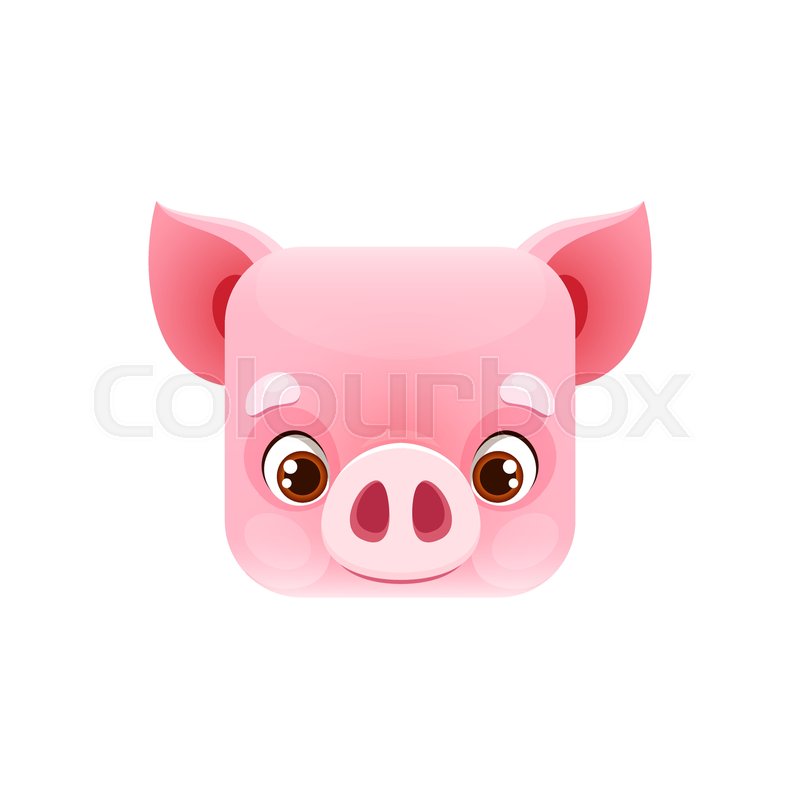 Cute Pig Face Clip Art