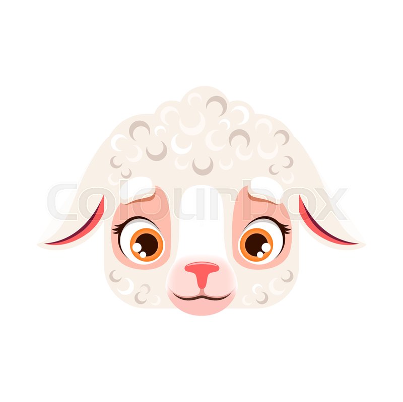 Sheep Cartoon Face