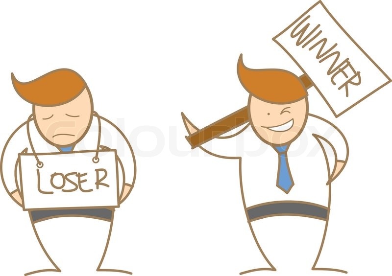 Business man winner loser | Stock vector | Colourbox