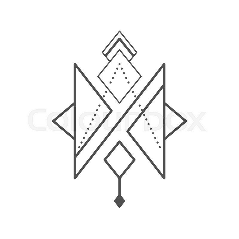 Geometric Line Art Tattoo