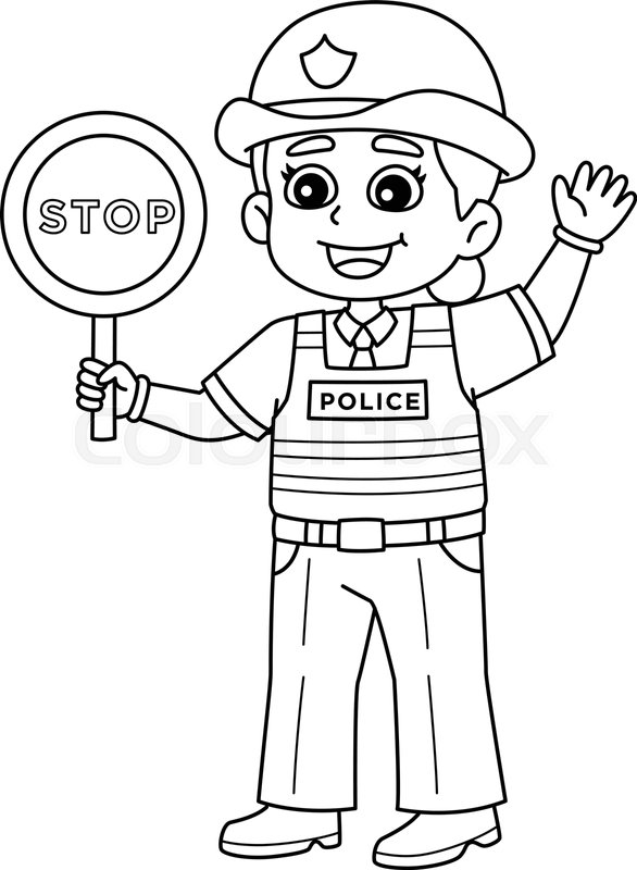 Stop Coloring Page