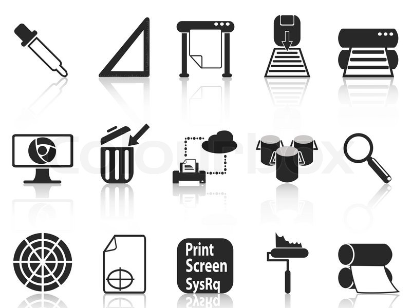 Print icons set | Stock vector | Colourbox