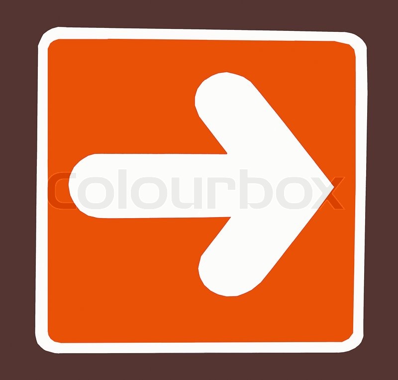 Sign arrow to right side | Stock image | Colourbox