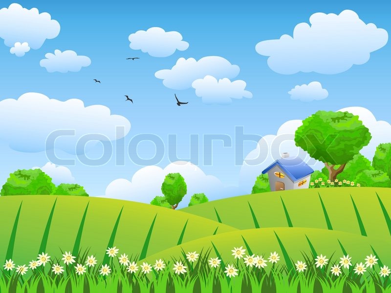 Beautiful field | Stock vector | Colourbox