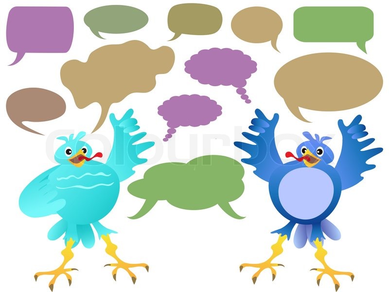 Birds talk | Stock vector | Colourbox