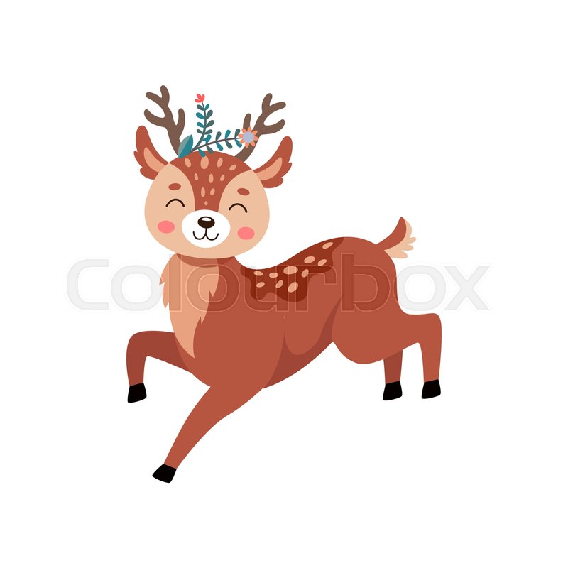 Deer Running Clipart