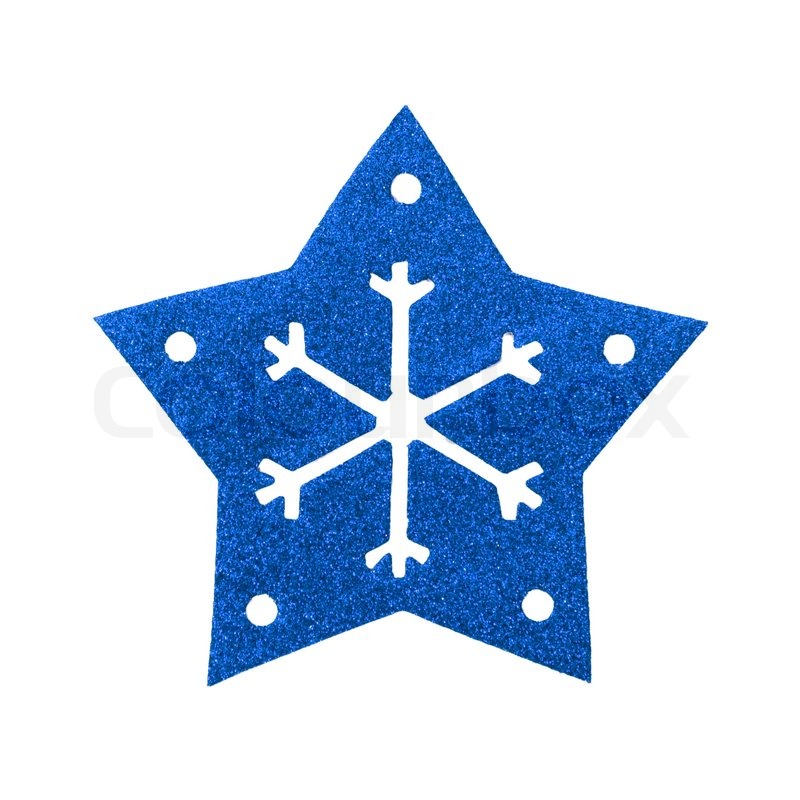 Blue star snow flake Christmas tree ... | Stock image | Colourbox