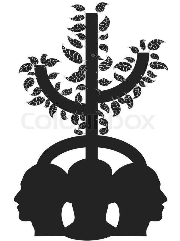 The concept of 3 heads with a tree ... | Stock vector | Colourbox