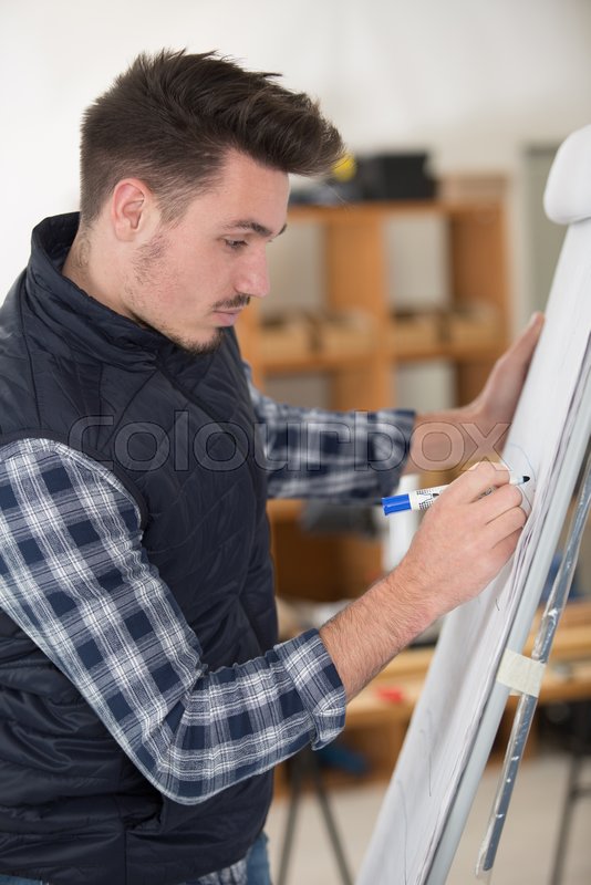 A Person Drawing Something
