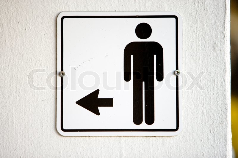 WC Schild für Herren | Stock Bild | Colourbox