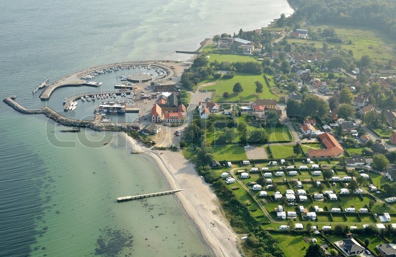 Lundeborg Havn og by | Stock foto | Colourbox