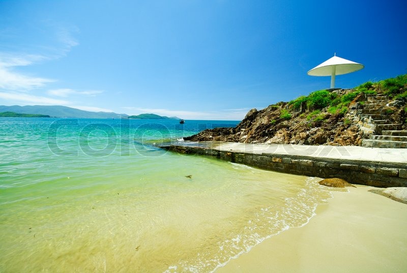 Beach Scene, Tropics, Pacific ocean, ... | Stock Photo | Colourbox