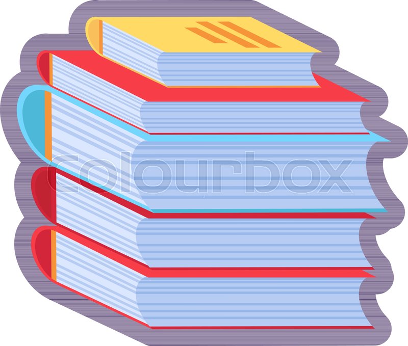 Stack Of Books Outline