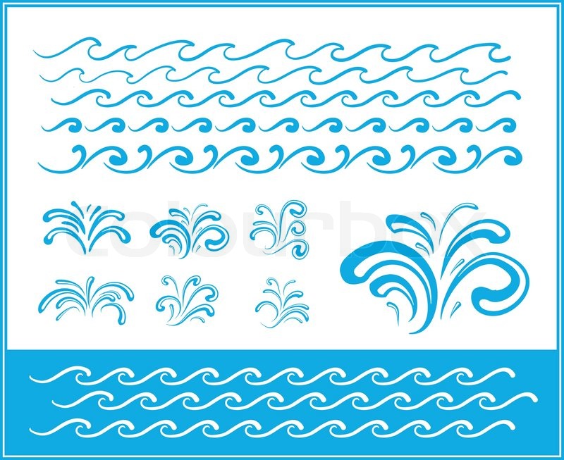 Set of wave symbols for design | Stock vector | Colourbox