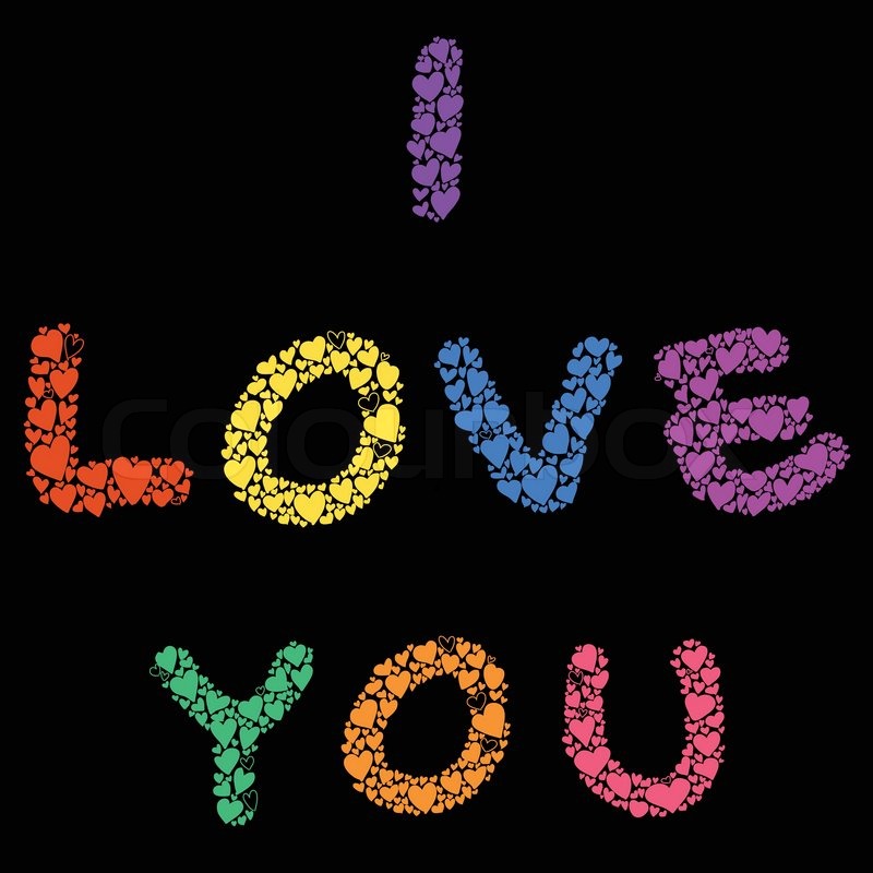 Hand-drawn heart-shaped alphabet | Stock vector | Colourbox