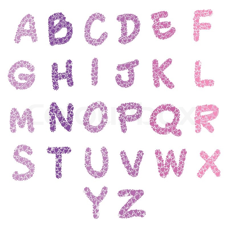 A Alphabet In Heart Shape