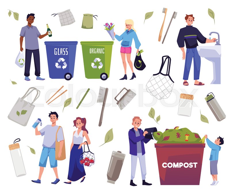 People Recycling Clipart