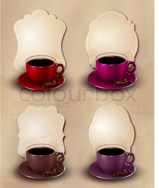 Coffee design template. Vector ... | Stock vector | Colourbox