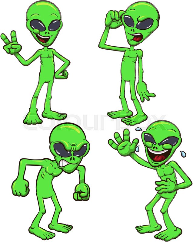 Green Alien Cartoon