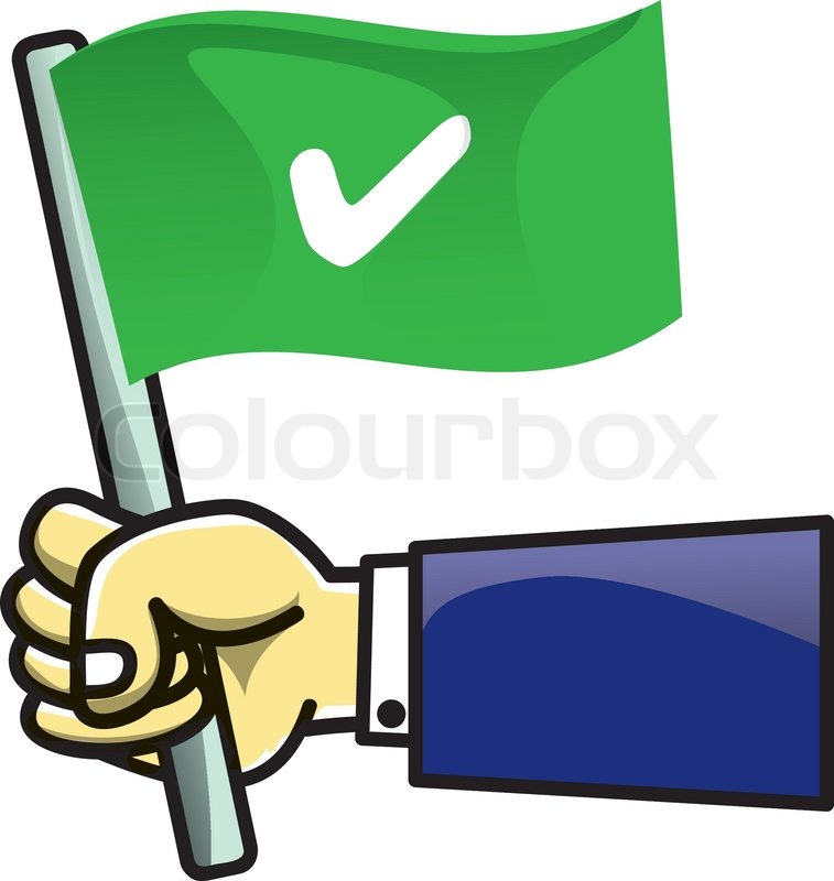 Flag of richtige Symbol , Vektor | Stock-Vektor | Colourbox