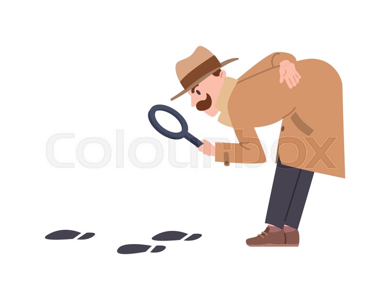 Detective Magnifying Glass Footprint