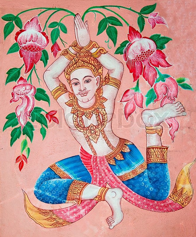 The Painting of deva on wall in the ... | Stock image | Colourbox