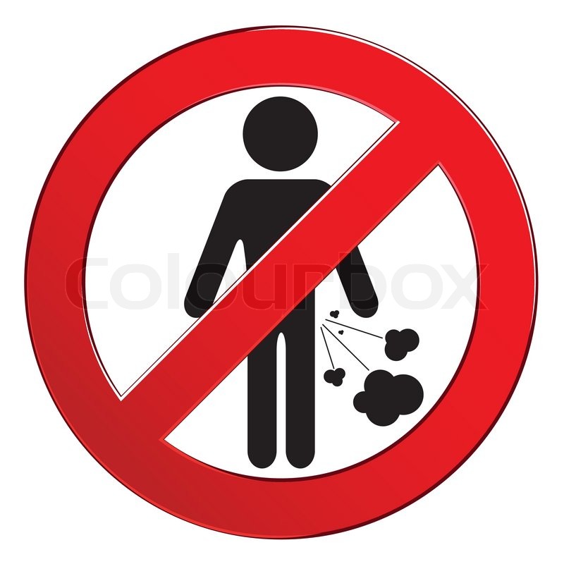 Forbid farting people sign circle. ... | Stock vector | Colourbox