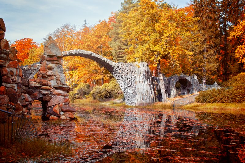 Stone Forest Bridge Autumn