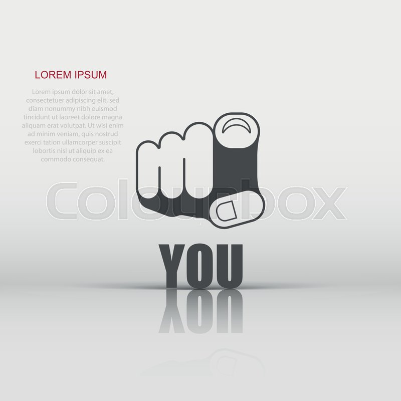 Finger Pointing At You Vector
