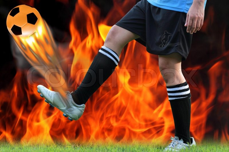 Football Player On Fire