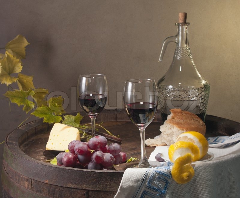 Wine Still Life Setup