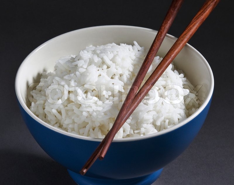 Jasmine ris i en ris skål | Stock foto | Colourbox