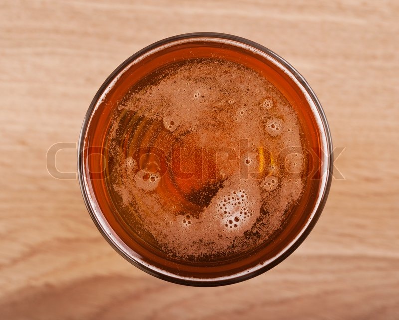 Glass of beer top view | Stock image | Colourbox