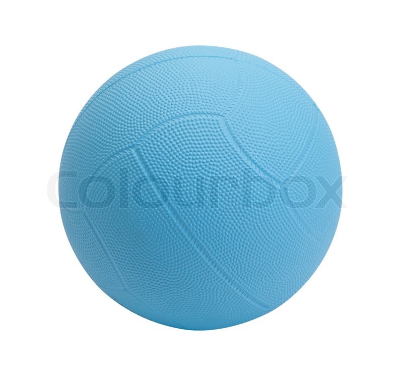 Dodgeball in blue color on white ... | Stock image | Colourbox